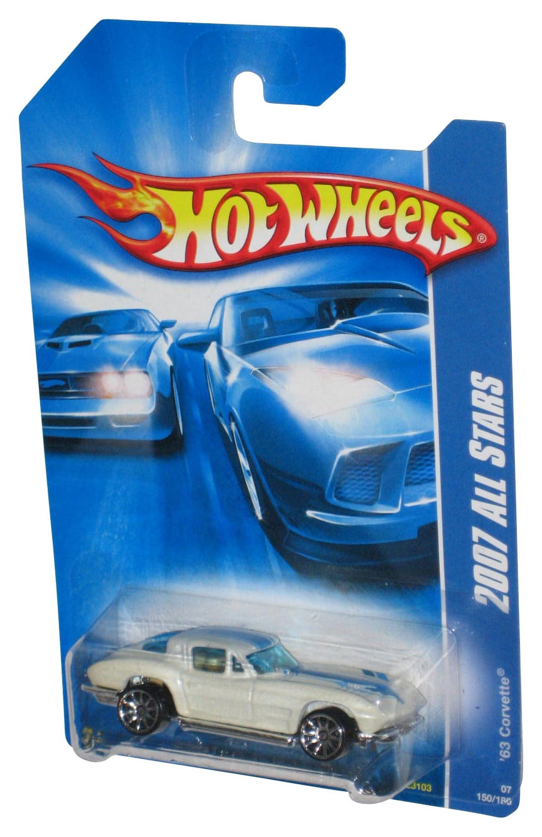 Hot Wheels 2007 All Stars White '63 Corvette Die-Cast Toy Car 150/180 ...