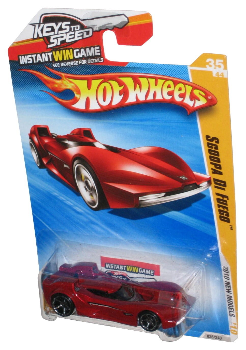 Hot Wheels 2010 New Models Red Scoopa Di Fuego Toy Car 035/240 - (Keys ...