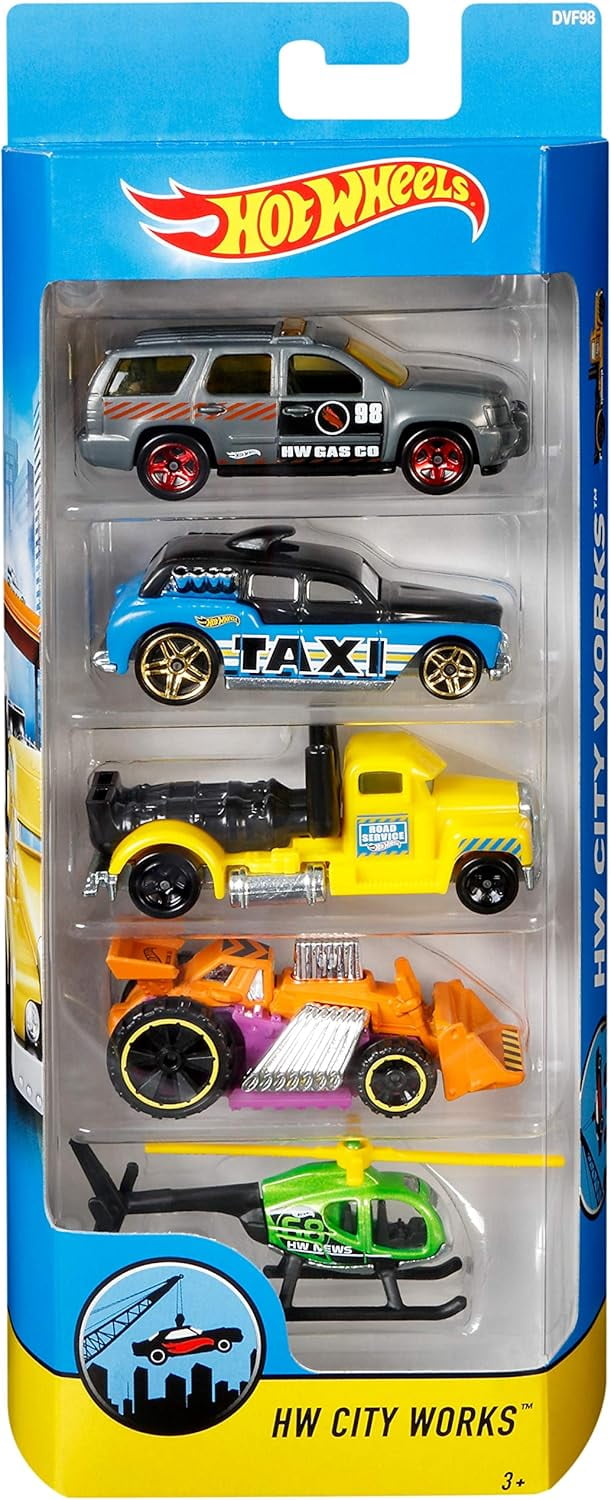 Hot Wheels 2017 HW City Works 5-Pack: Die-Cast Vehicles - 5 Count ...