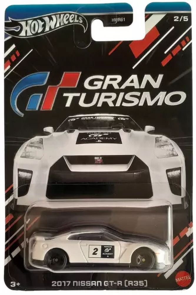 Hot Wheels 2017 Nissan GT-R R35 White Gran Turismo 1:64 Scale 3 Inch ...