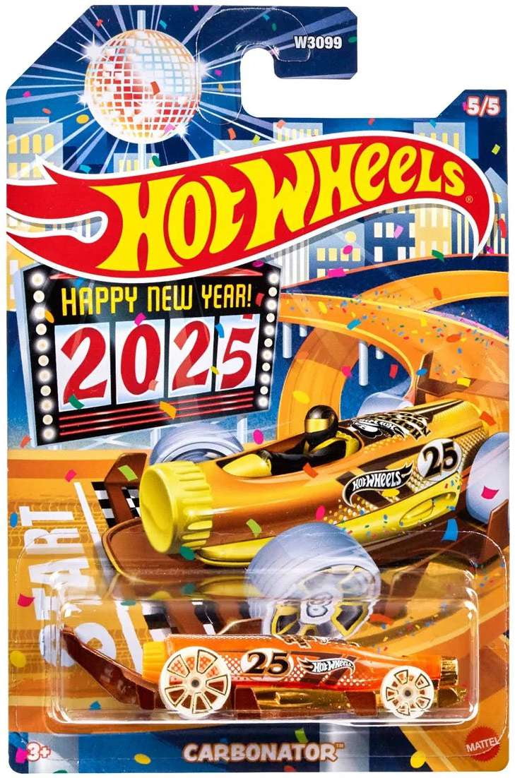 Hot Wheels 2024 Holiday Hot Rods Carbonator Set of 5 Diecast Cars ...
