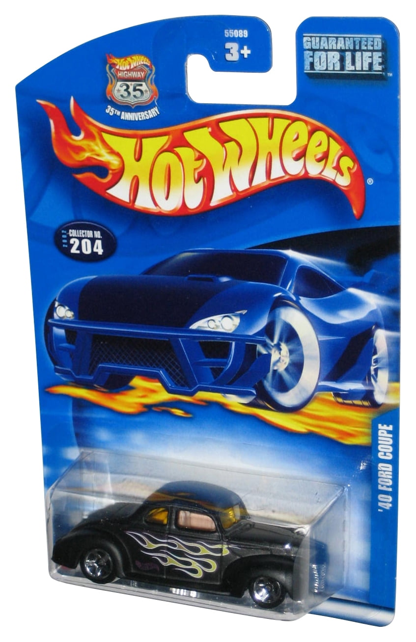 Hot Wheels '40 Ford Coupe (2002) Black Collector Toy Car #204 - Walmart.com