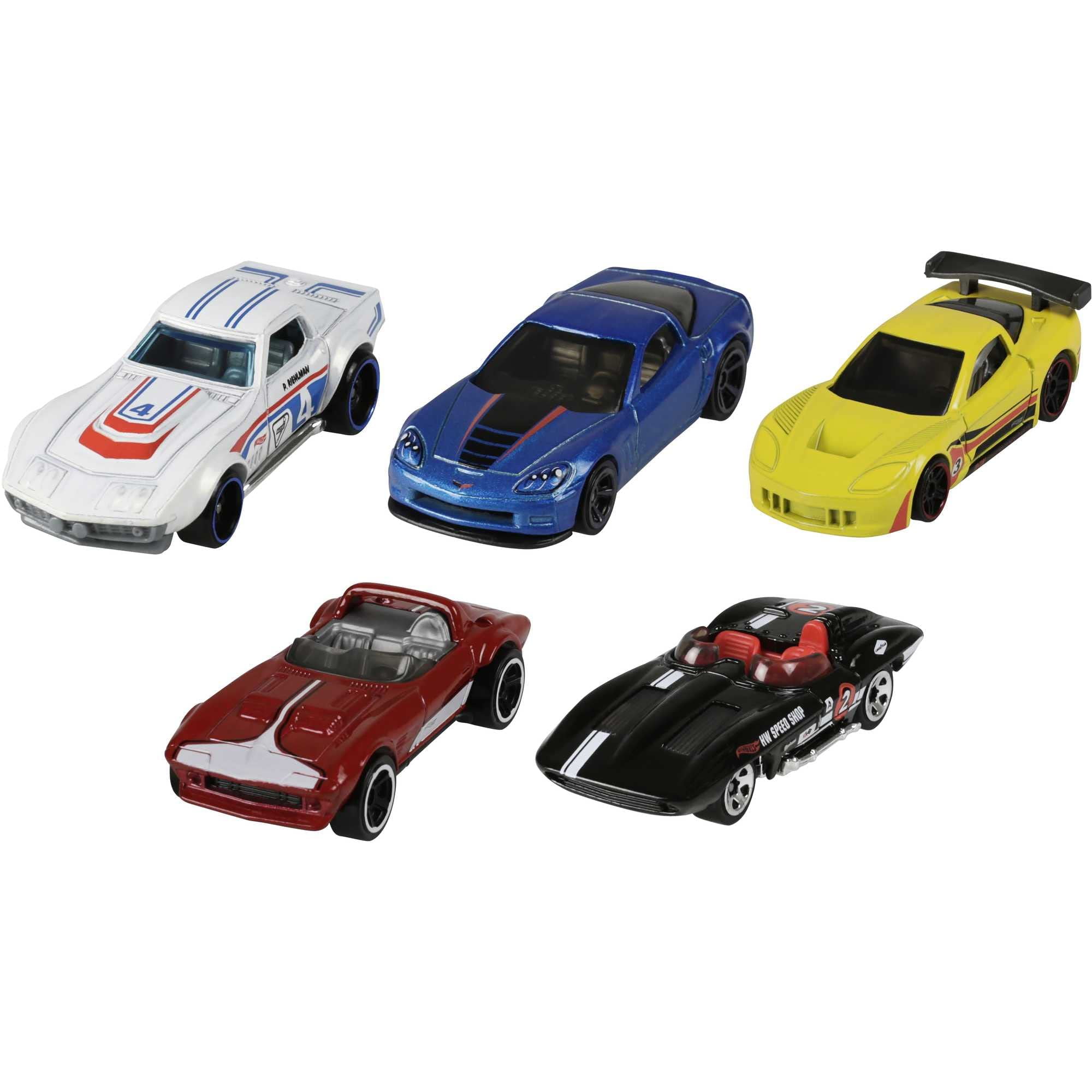 Hot Wheels 5-Car Pack of 1:64 Scale Vehicles, Gift for Collectors & Kids Ages 3 Years Old & Up ...