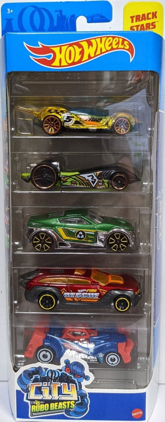 Hot Wheels 5 pack City vs Robo Beast - Walmart.com