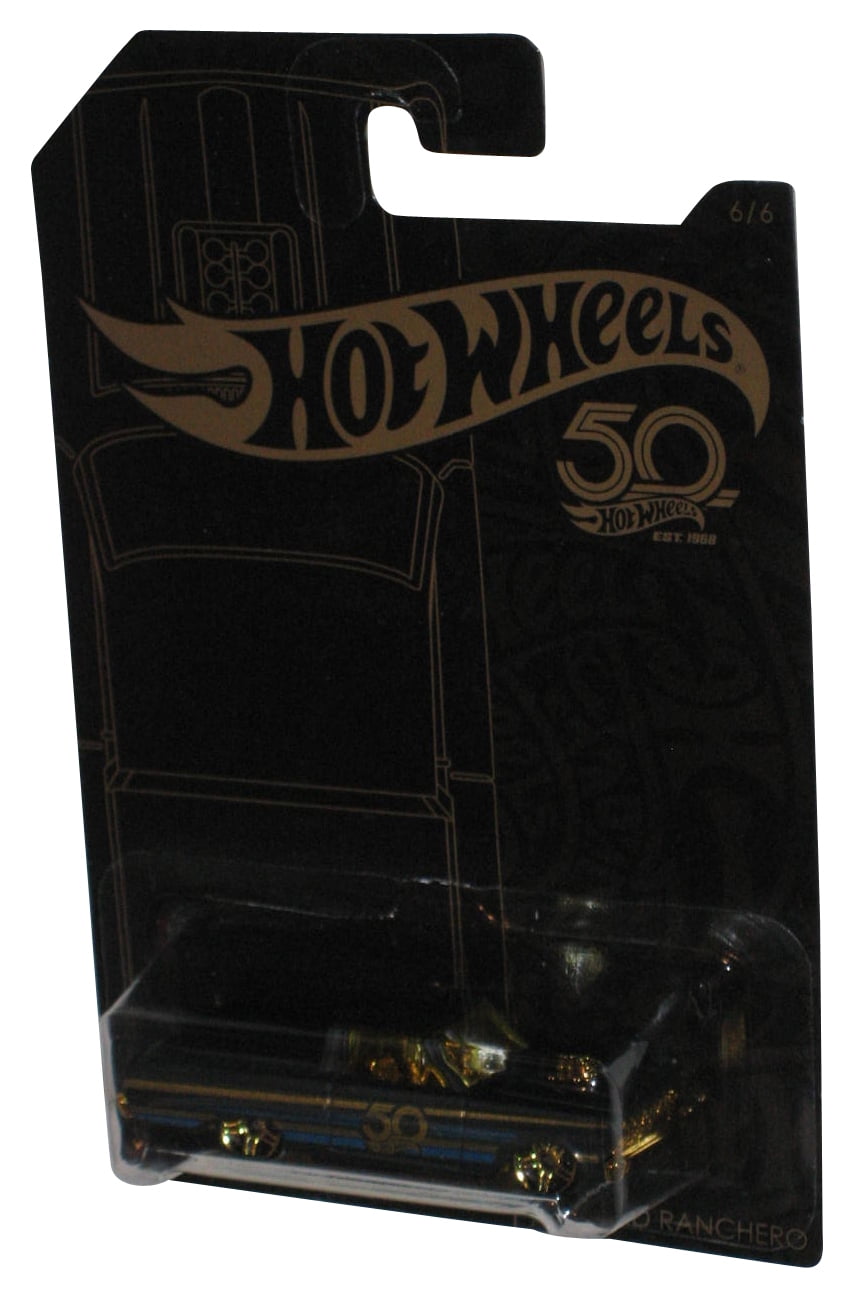 Hot Wheels 50th (2017) Black & Gold Series '65 Ford Ranchero Toy Car 6/ ...