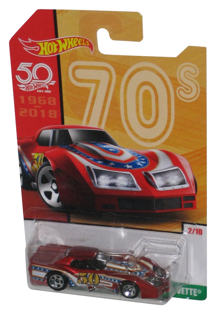 Hot Wheels 50th (2017) Red '76 Greenwood Corvette 70s Toy Car 2/10 ...
