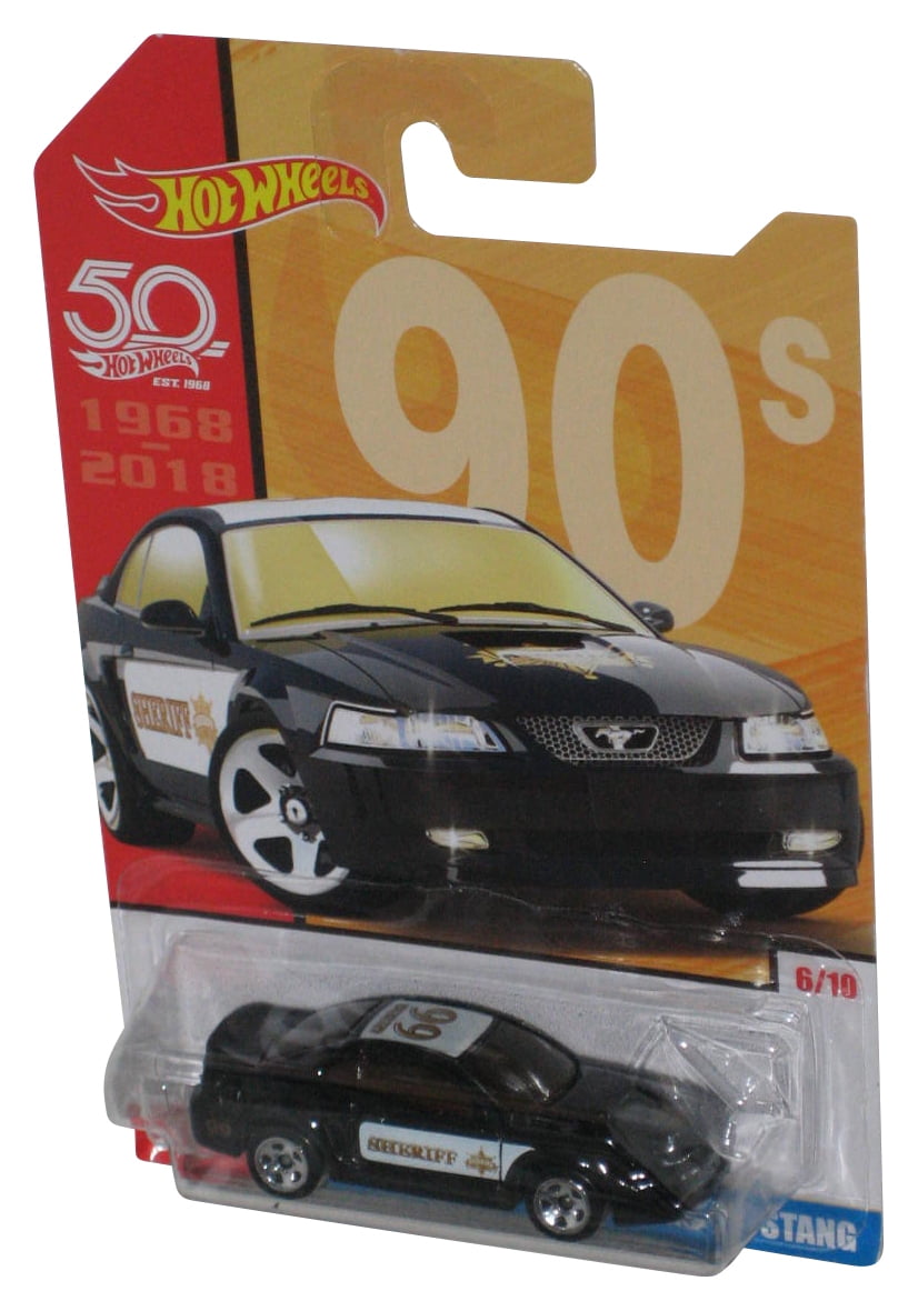 Hot Wheels 50th Anniversary (2017) Black '92 Ford Mustang 90s Toy Car ...