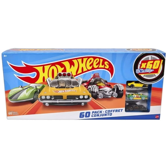 Hot Wheels 60-Pack Die-Cast Cars Collection Set, Assorted Vehicles ...