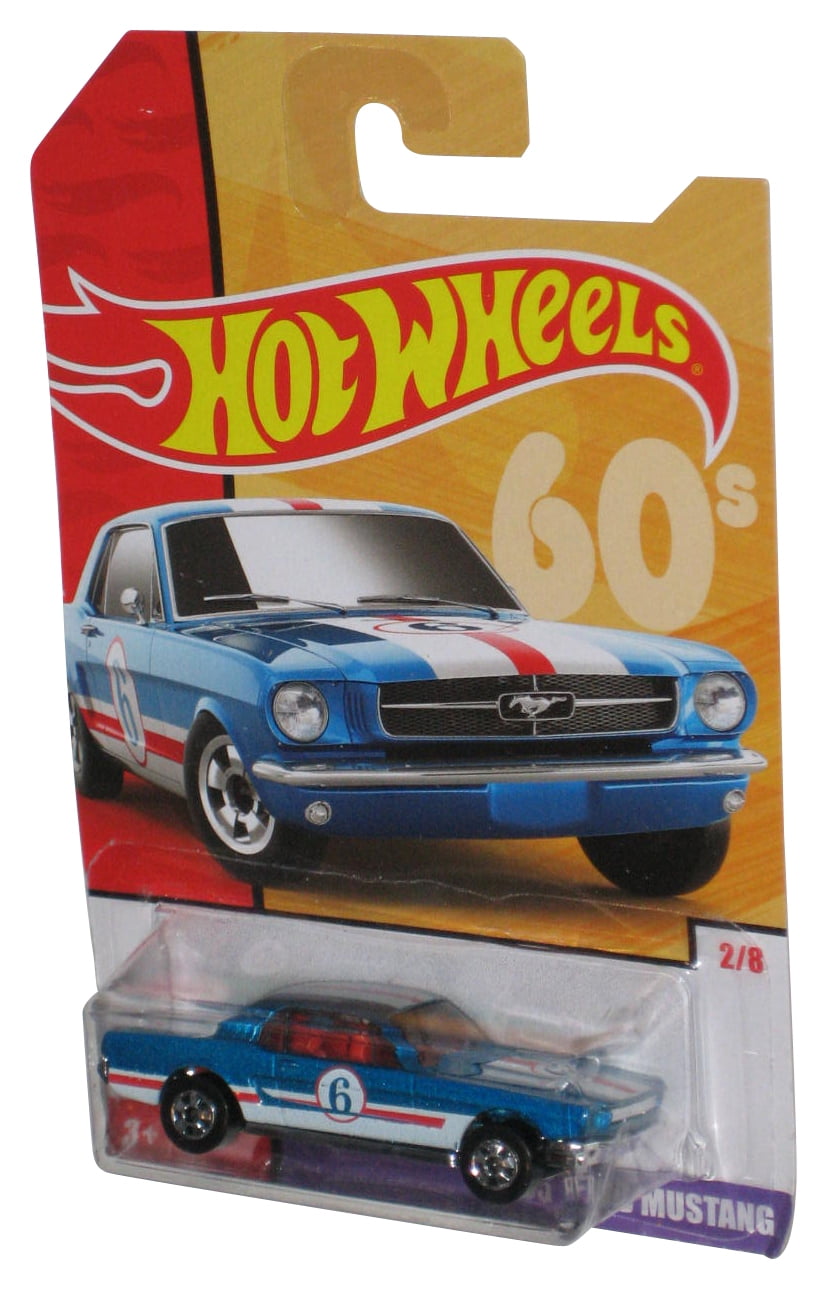 Hot Wheels 60's (2017) Mattel '65 Ford Mustang Blue Toy Car 2/8 ...