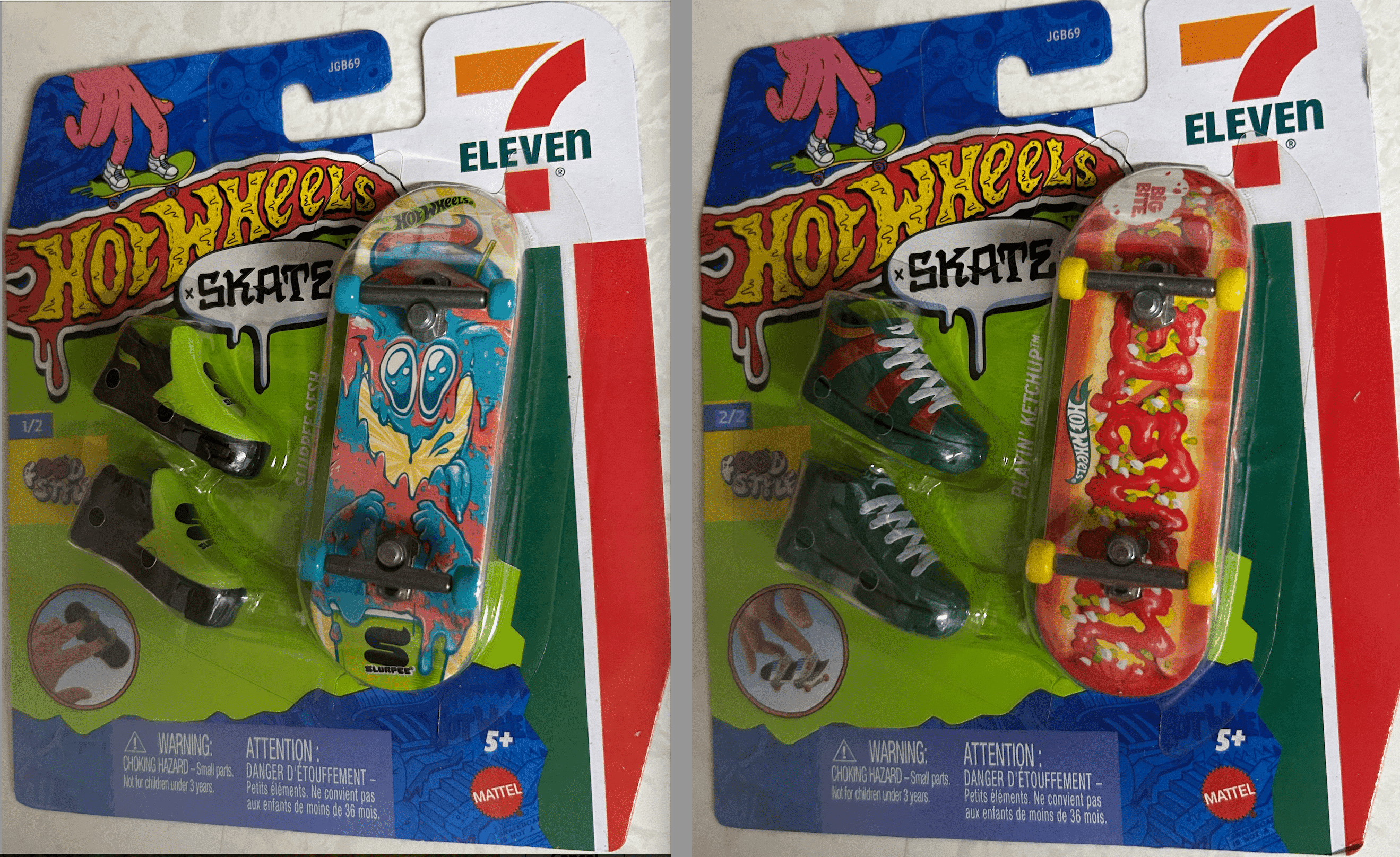 Hot Wheels 7-Eleven Skate Exclusive Set - Food Style (2 Set) Slurpee ...