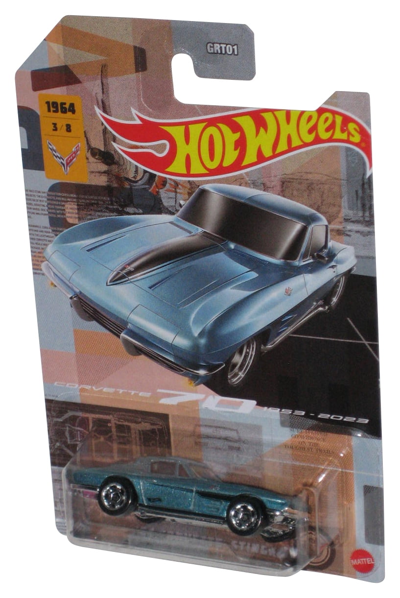 Hot Wheels '64 Corvette Stingray - 70th Anniversary Blue Diecast Toy ...