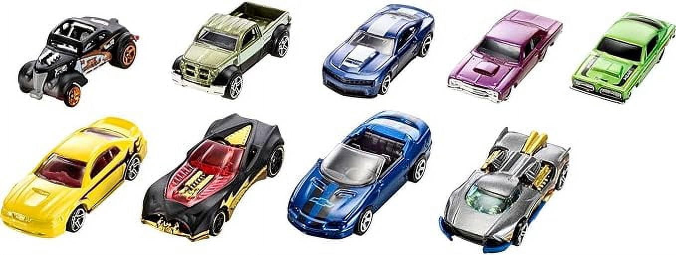Hot Wheels 9-Pack of 1:64 Scale Toy Cars Including 1 Exclusive Vehicle ...