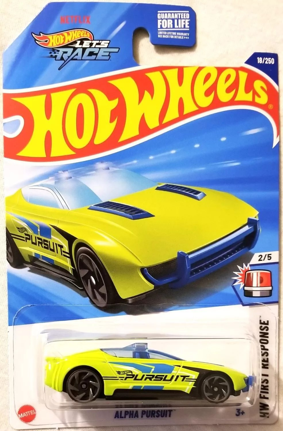 Hot Wheels Alpha Pursuit 18/250 Green HW First Response 2/5 - Walmart.com