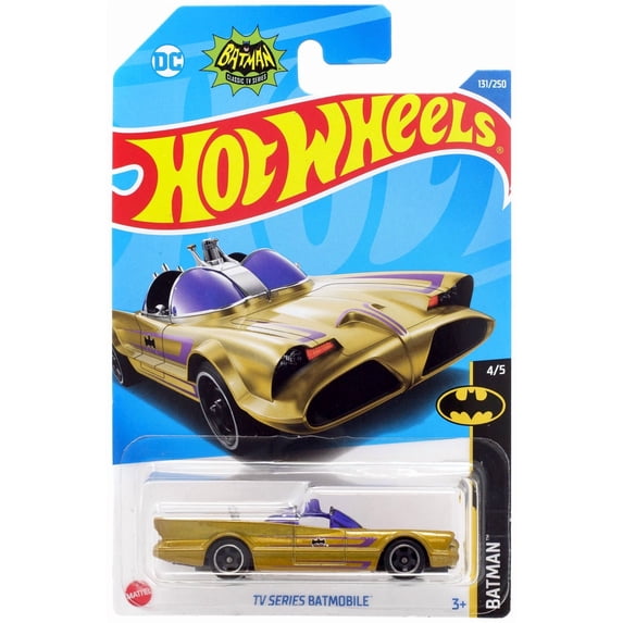 Hot Wheels Batman TV Series Batmobile Diecast Car (Gold & Purple ...