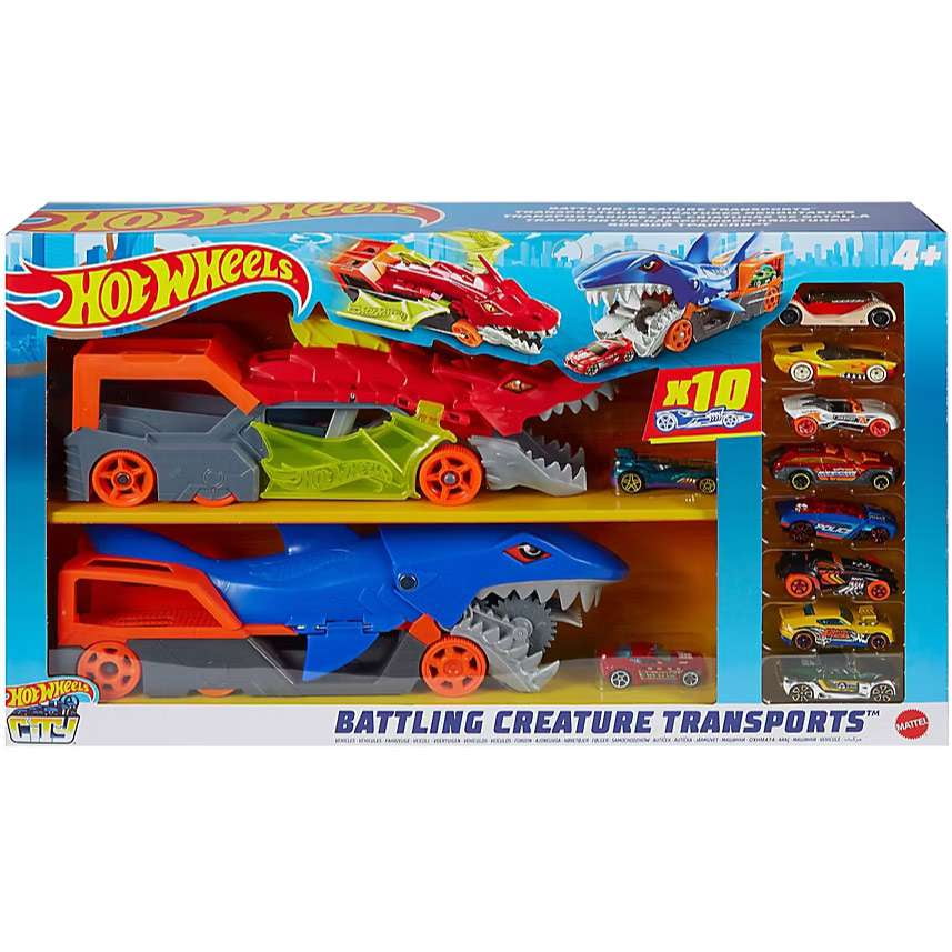 Hot Wheels Battling Creature Transports Vehicles Playset & Gift 1 Pack ...