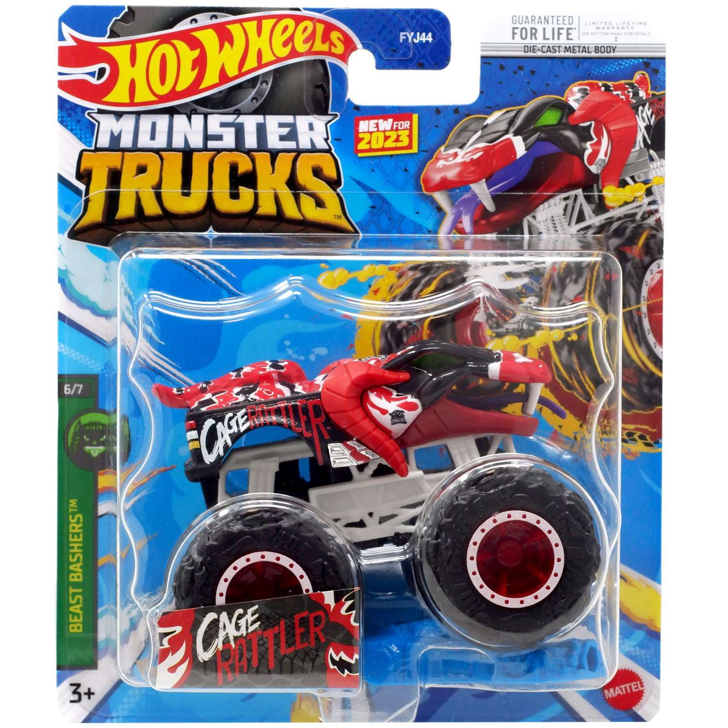 Hot Wheels Beast Bashers Cage Rattler Diecast Car - Walmart.com