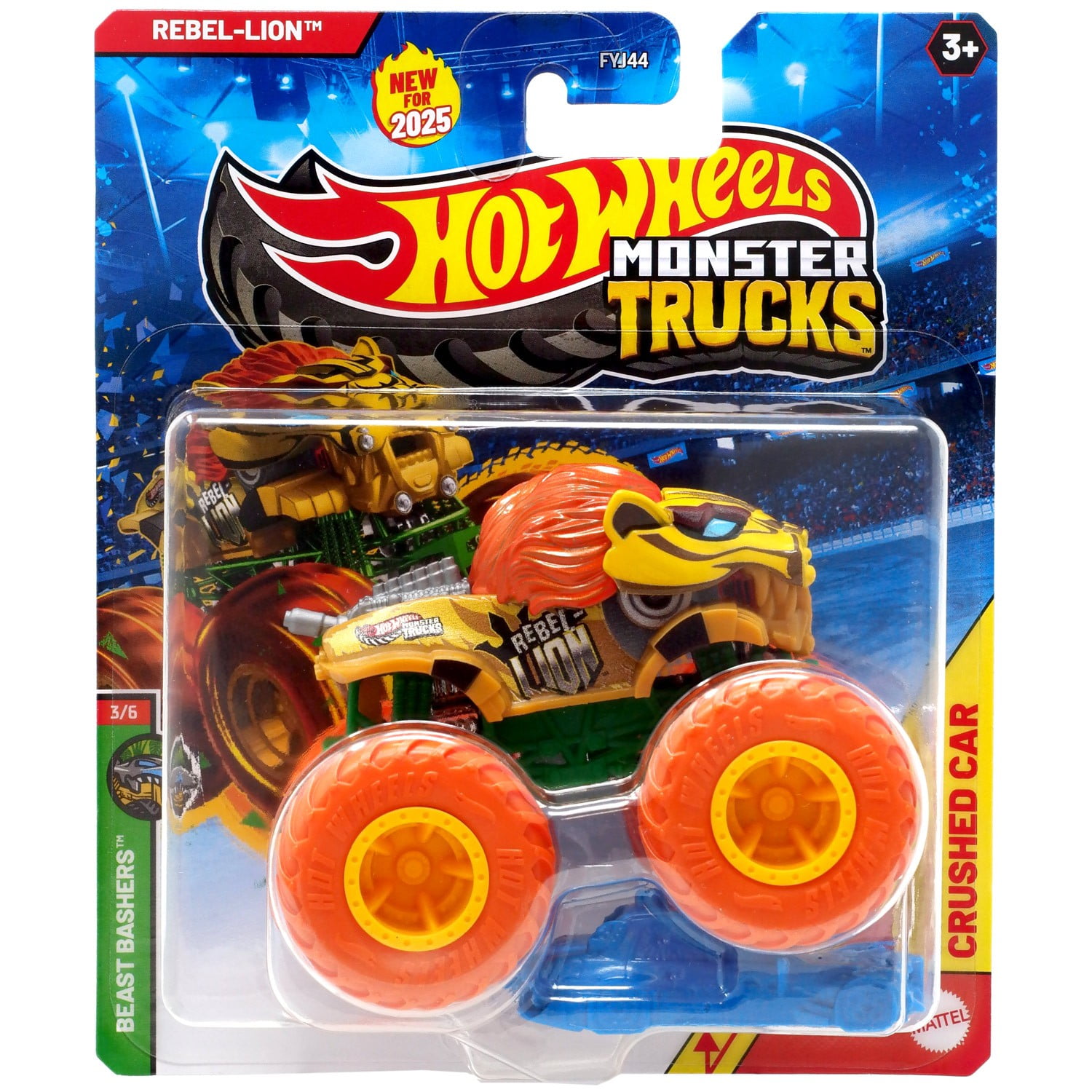 Hot Wheels Beast Bashers Rebel-Lion Diecast Car - Walmart.com