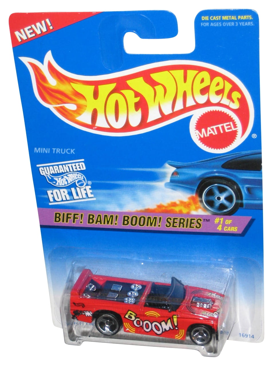 Hot Wheels Biff! Bam! Boom! Series 1/4 (1996) Red Mini Truck Toy Car ...