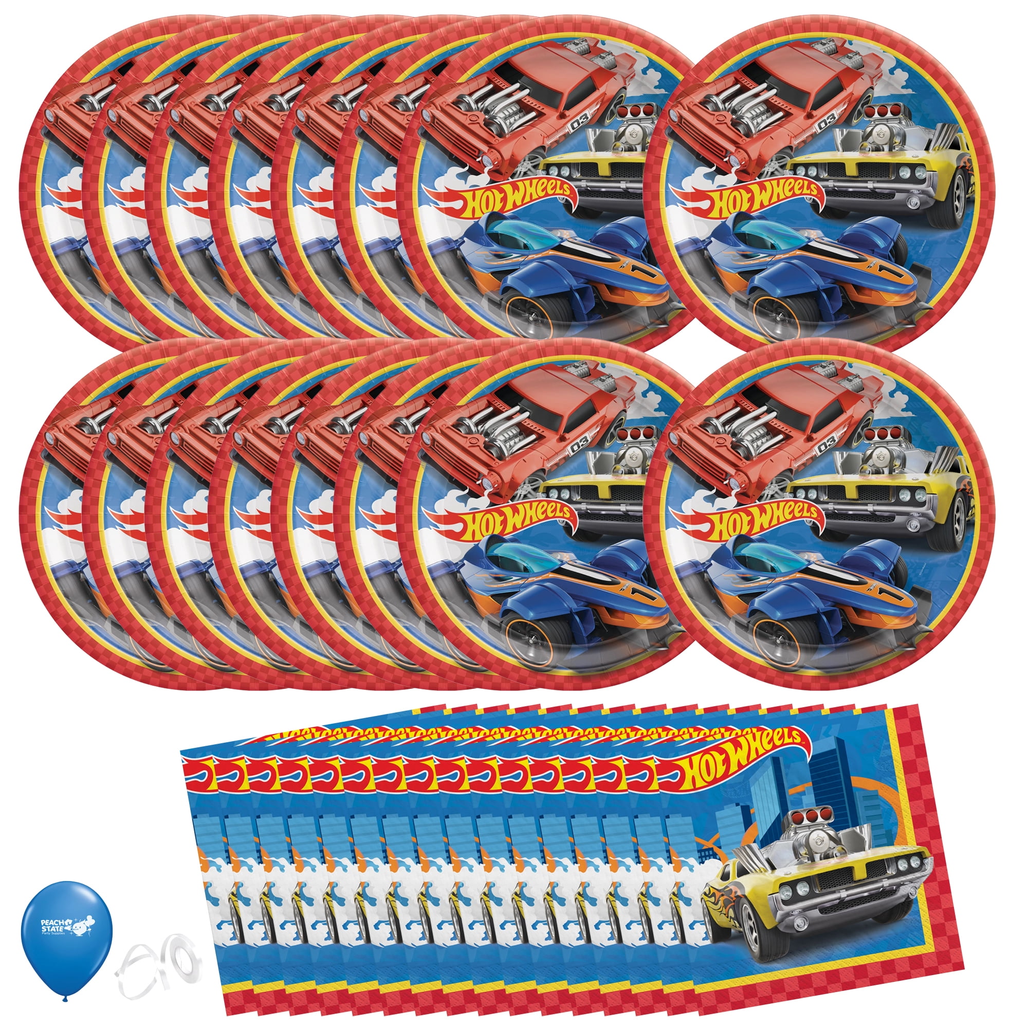 Hot Wheels Themed Party Supplies, Decorations, Paper Plates, Napkins ...