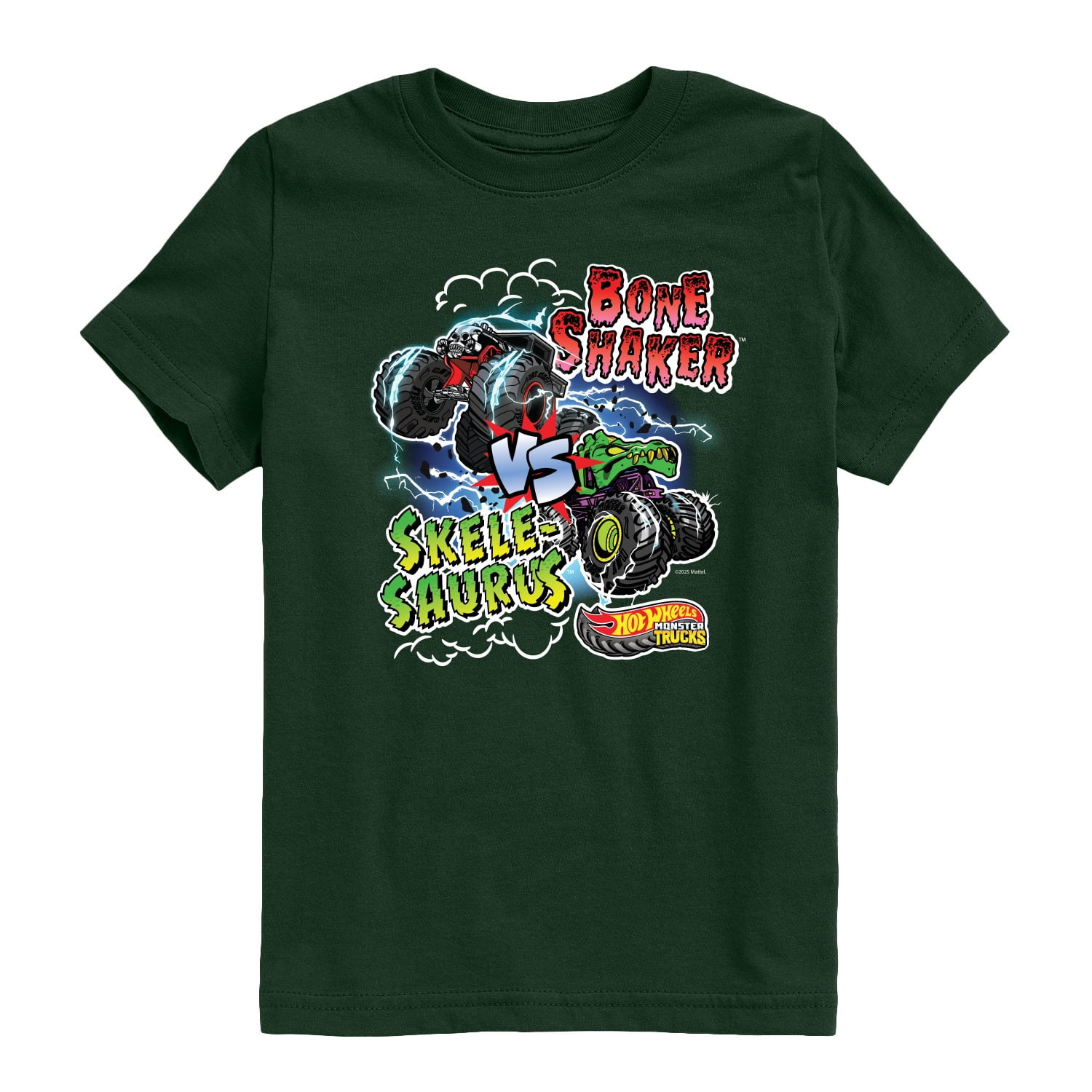 Hot Wheels - Bone Shaker Vs Skelesaurus -Youth Short Sleeve Graphic T ...
