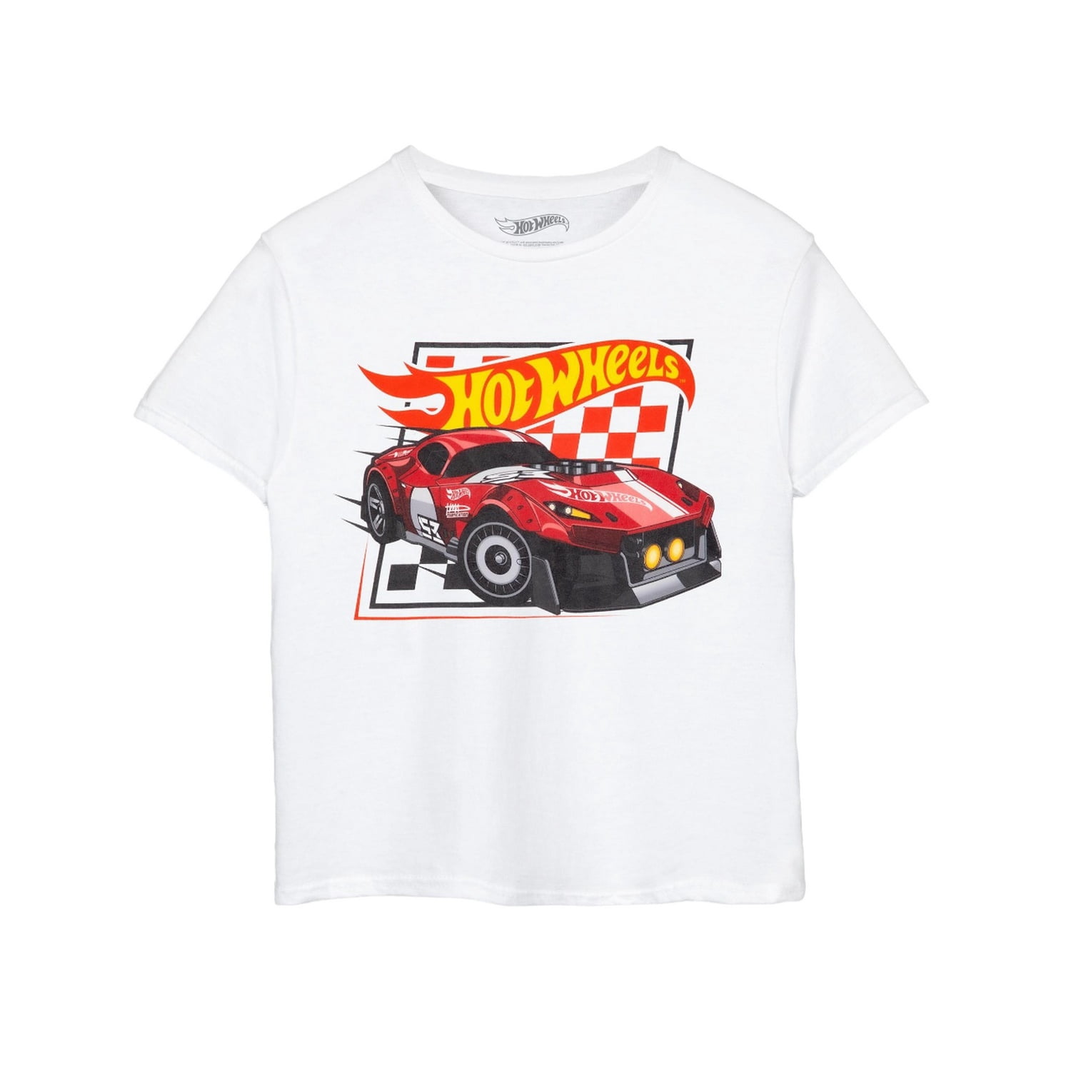 Hot Wheels Boys Checkerboard T-Shirt - Walmart.com