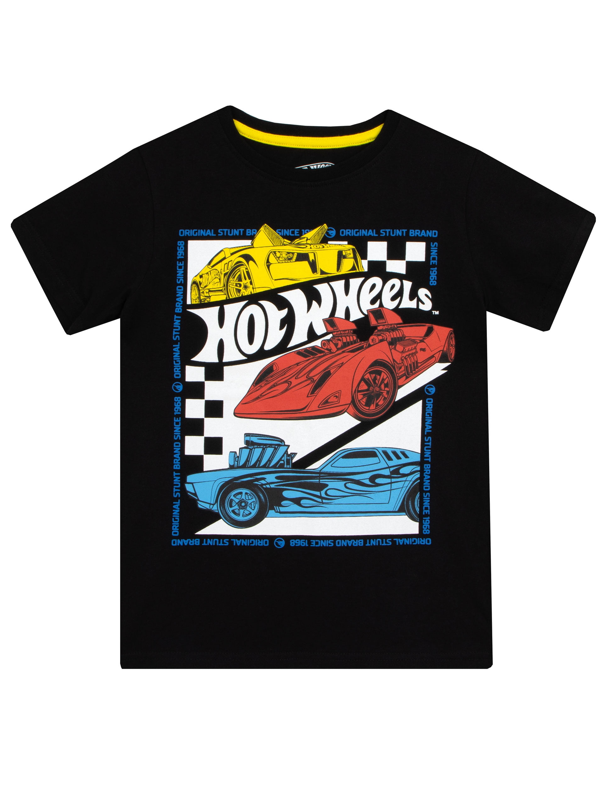 Hot Wheels Boys Racecar T-Shirt, Black, Sizes 4-14, 100% Cotton, Toy ...
