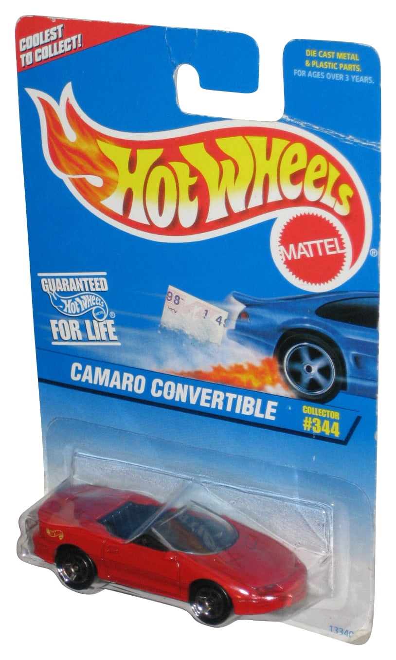 Hot Wheels Camaro Convertible (1996) Mattel Red Toy Car #344 - (Card ...