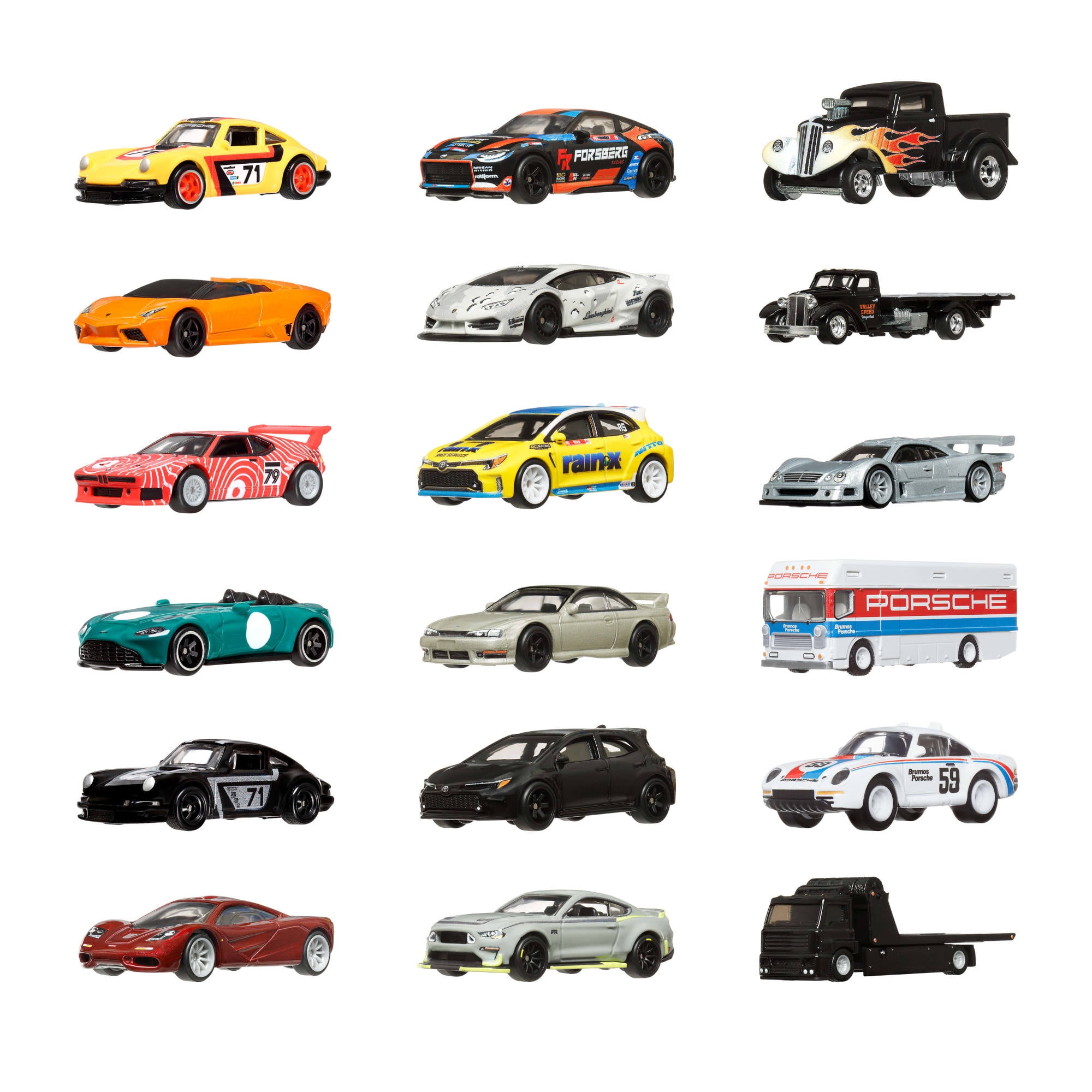 Hot Wheels Premium Speed Car Culture & Team Transport Collector Set (18 ...
