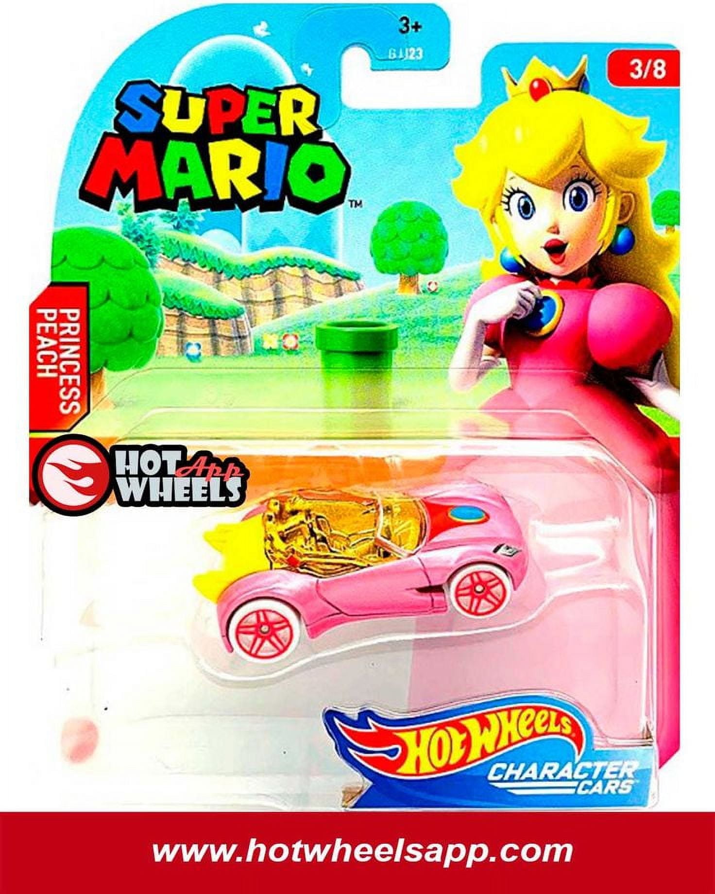 Hot Wheels Super Mario Character Cars Princess Peach - Walmart.com