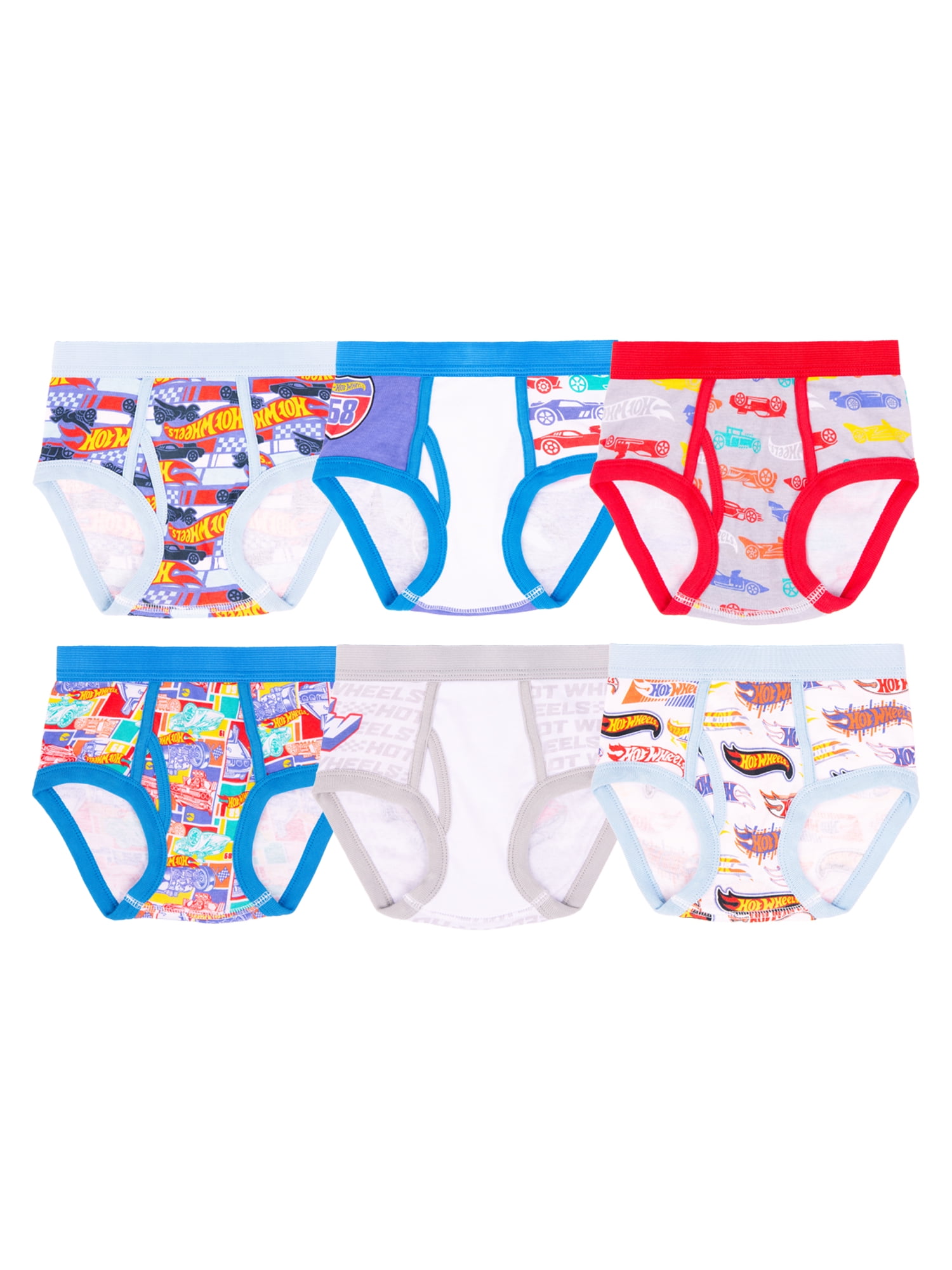 Hot Wheels Character Toddler Boy Briefs, 6 Pack Sizes 2T-4T - Walmart.com