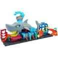 Hot Wheels City Toy Car Track Set, Ultra Shark Car Wash with 1:64 Scale ...