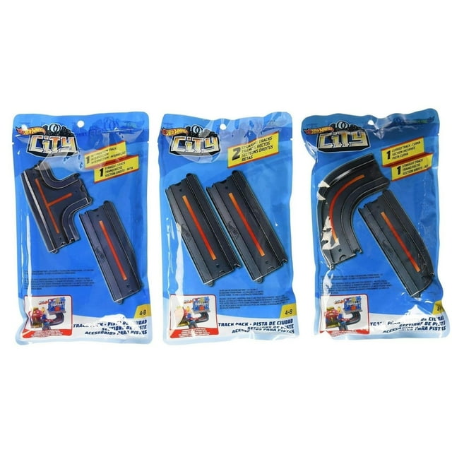 Hot Wheels City Track Pack Accessory - Includes Straight, Intersection ...