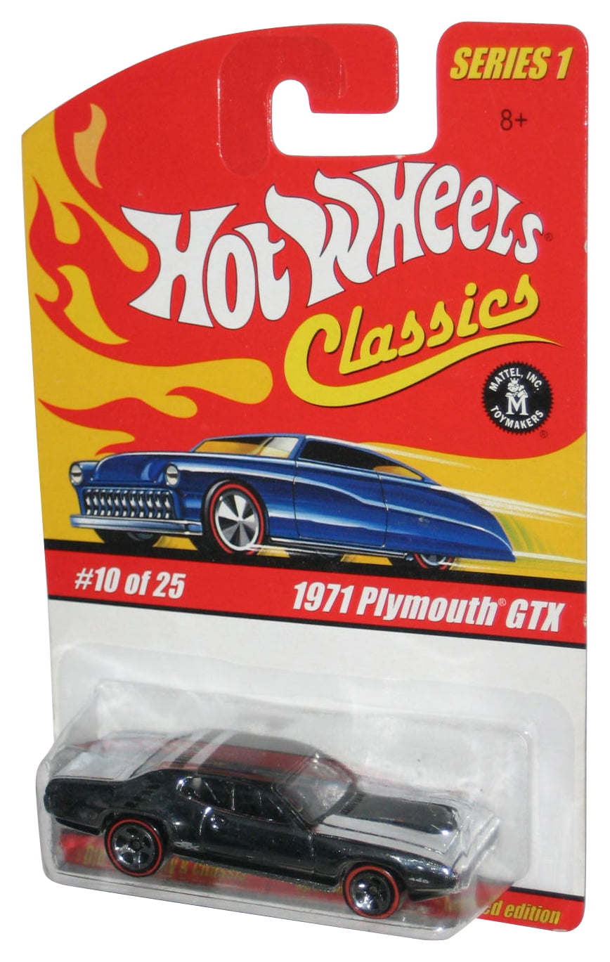 Hot Wheels Classics Series 1 (2004) Silver Chrome 1971 Plymouth GTX Toy Car #10/25 - Walmart.com