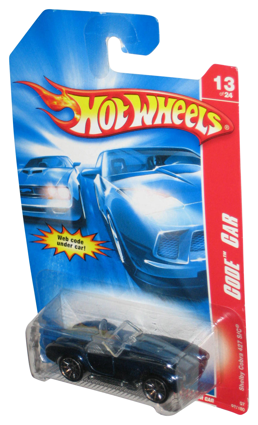 Hot Wheels Code Car 13/24 Blue Shelby Cobra 427 S/C Toy Car 97/180 ...