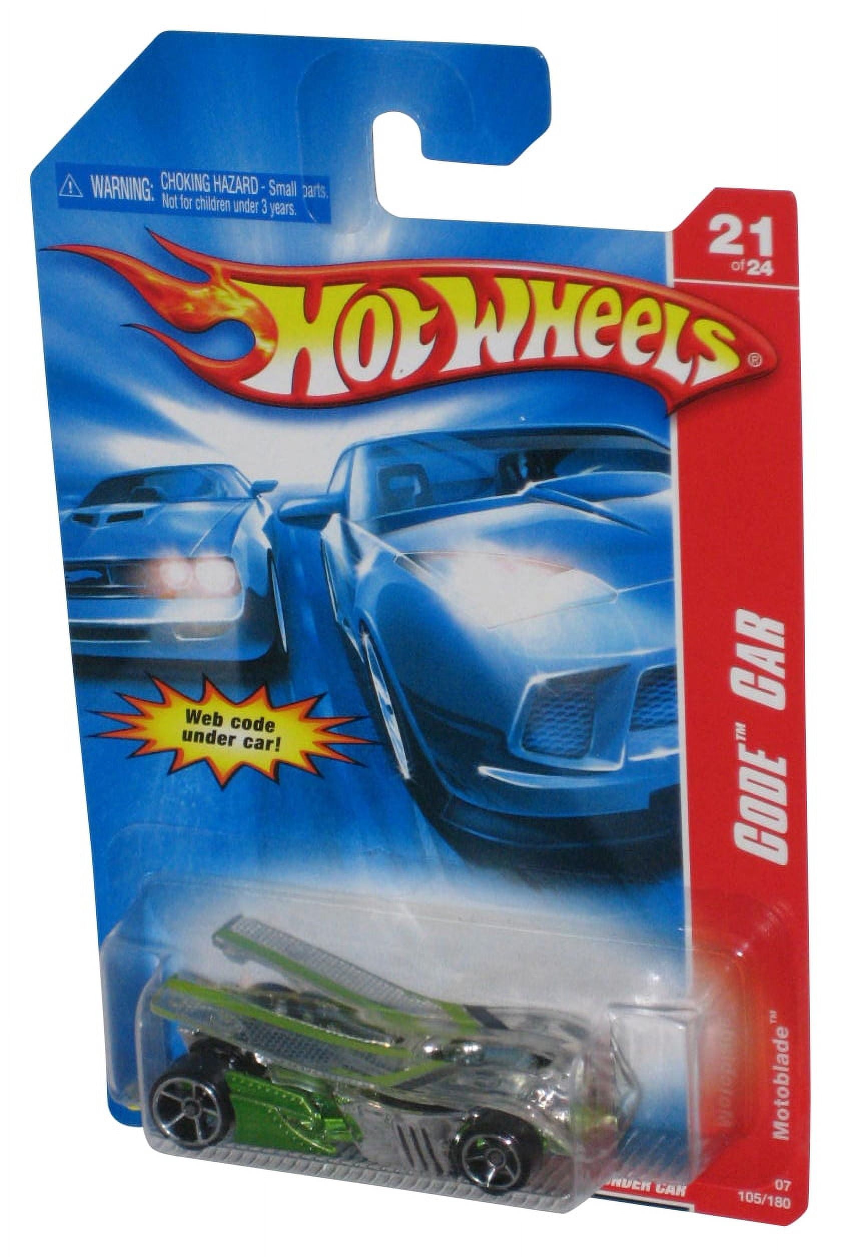 Hot Wheels Code Car 21/24 Green Motoblade (2006) Mattel Toy Car 105/180 ...