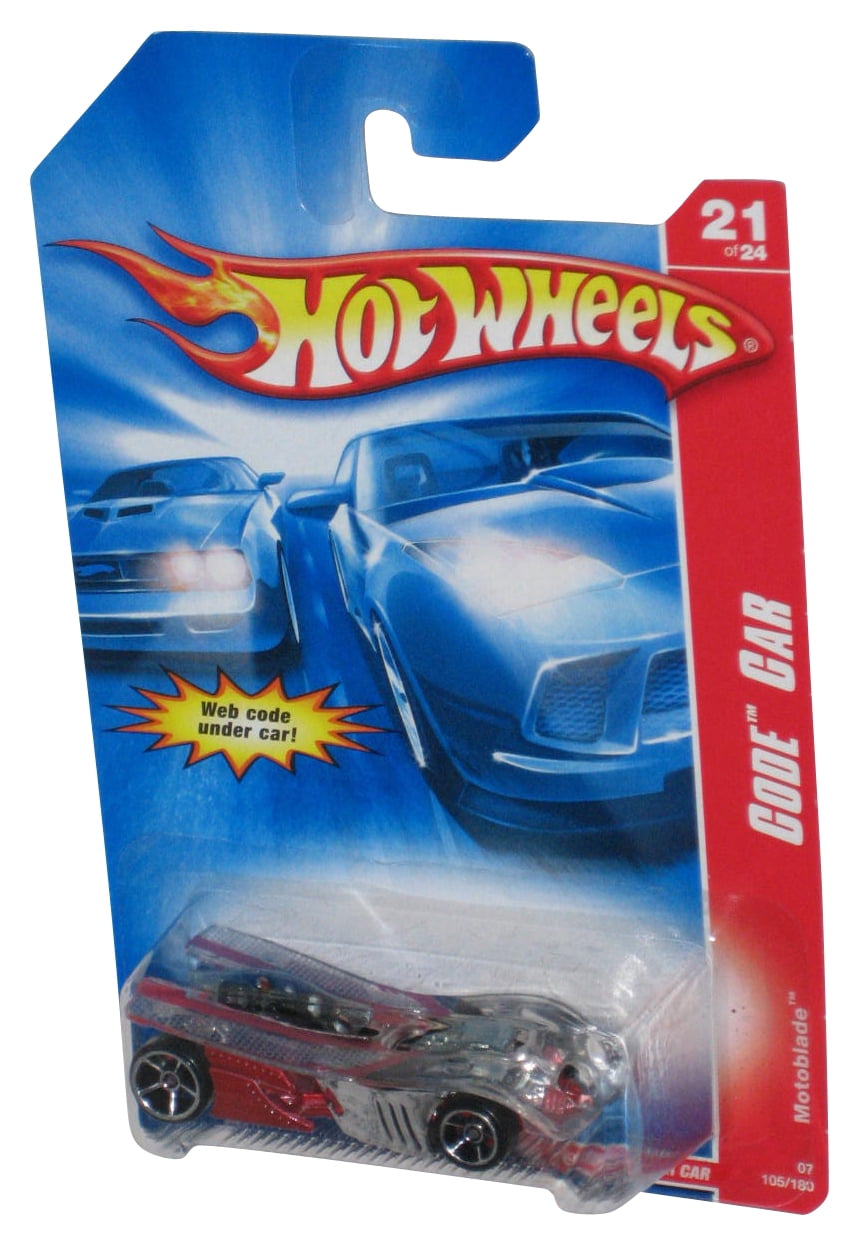 Hot Wheels Code Car 21/24 Red Motoblade (2006) Mattel Toy Car 105/180 ...