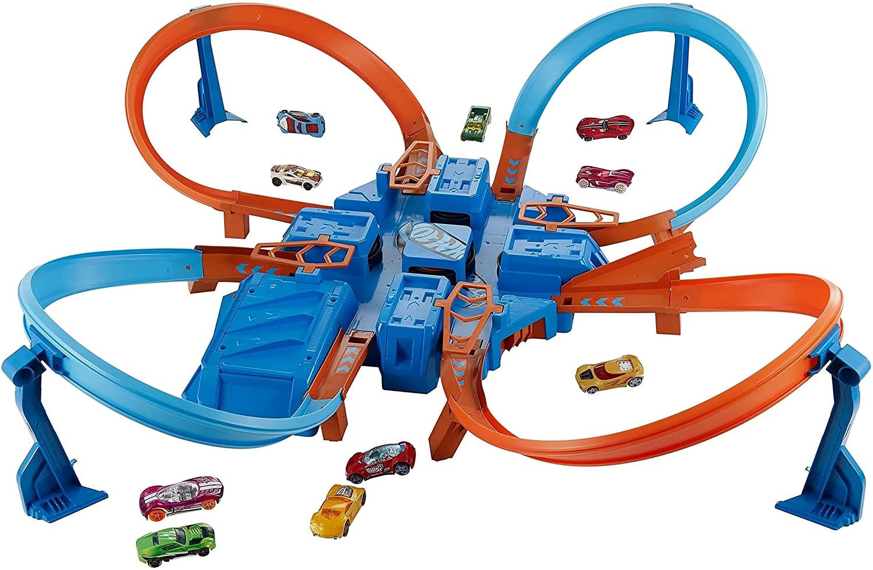 Hot Wheels Criss Cross Crash Track Set, Includes Car High-Speed & Epic ...