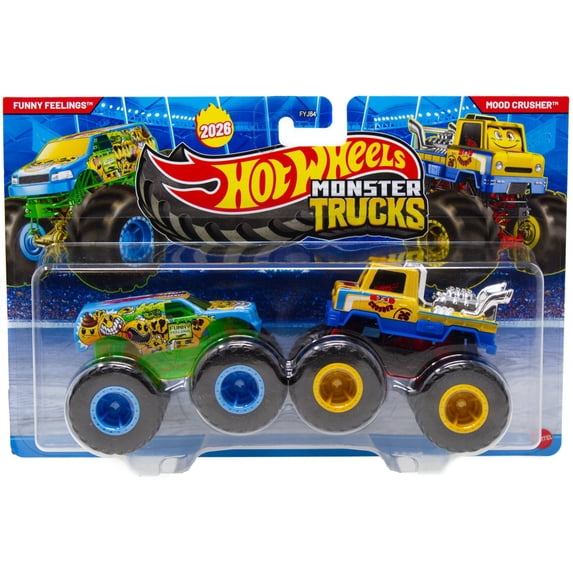 Hot Wheels Demolition Doubles Funy Feelings & Mood Crusher Diecast Car ...