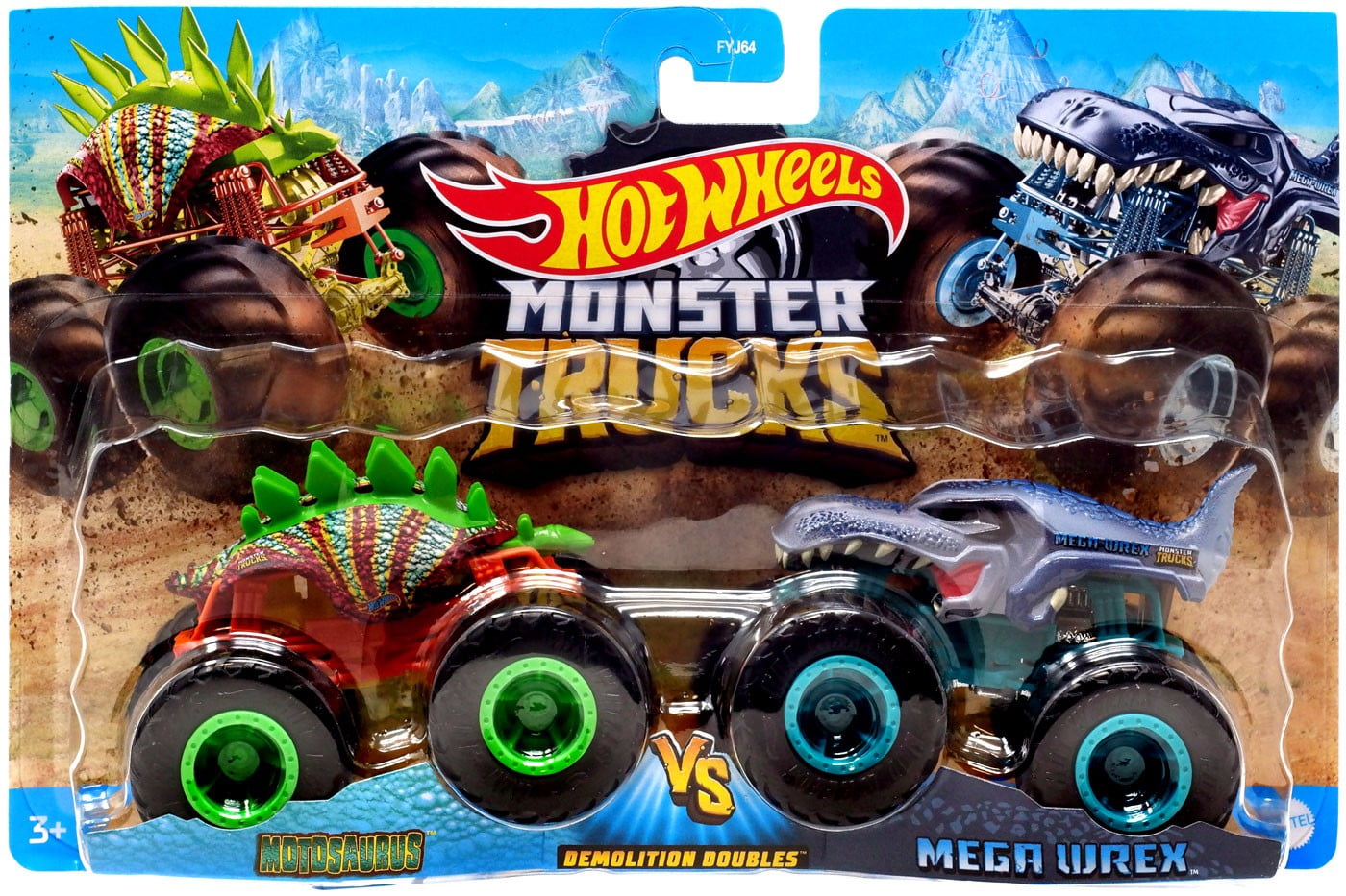 Hot Wheels Demolition Doubles Motosaurus & Mega Wrex Diecast Car 2-Pack - Walmart Business Supplies