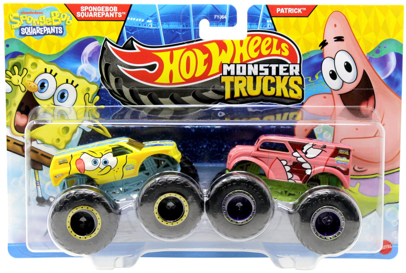 Hot Wheels Demolition Doubles Spongebob & Patrick Diecast Car 2-Pack ...