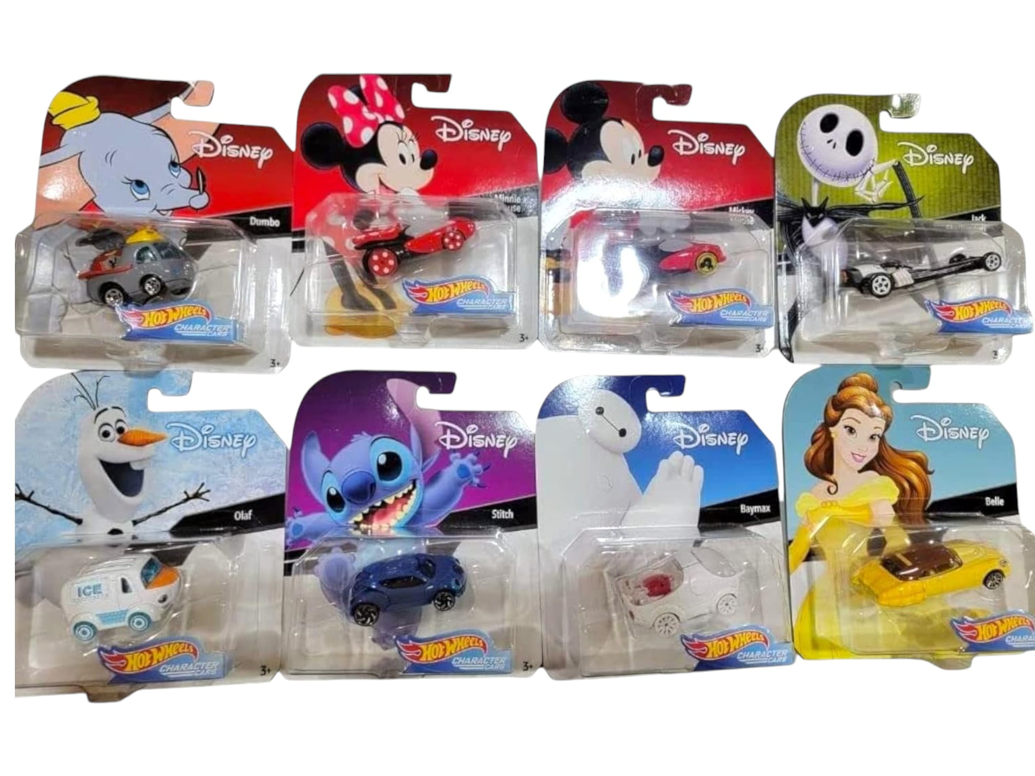 Hot Wheels Disney Character Cars Complete Set of 8 GCK28-999F Diecast ...