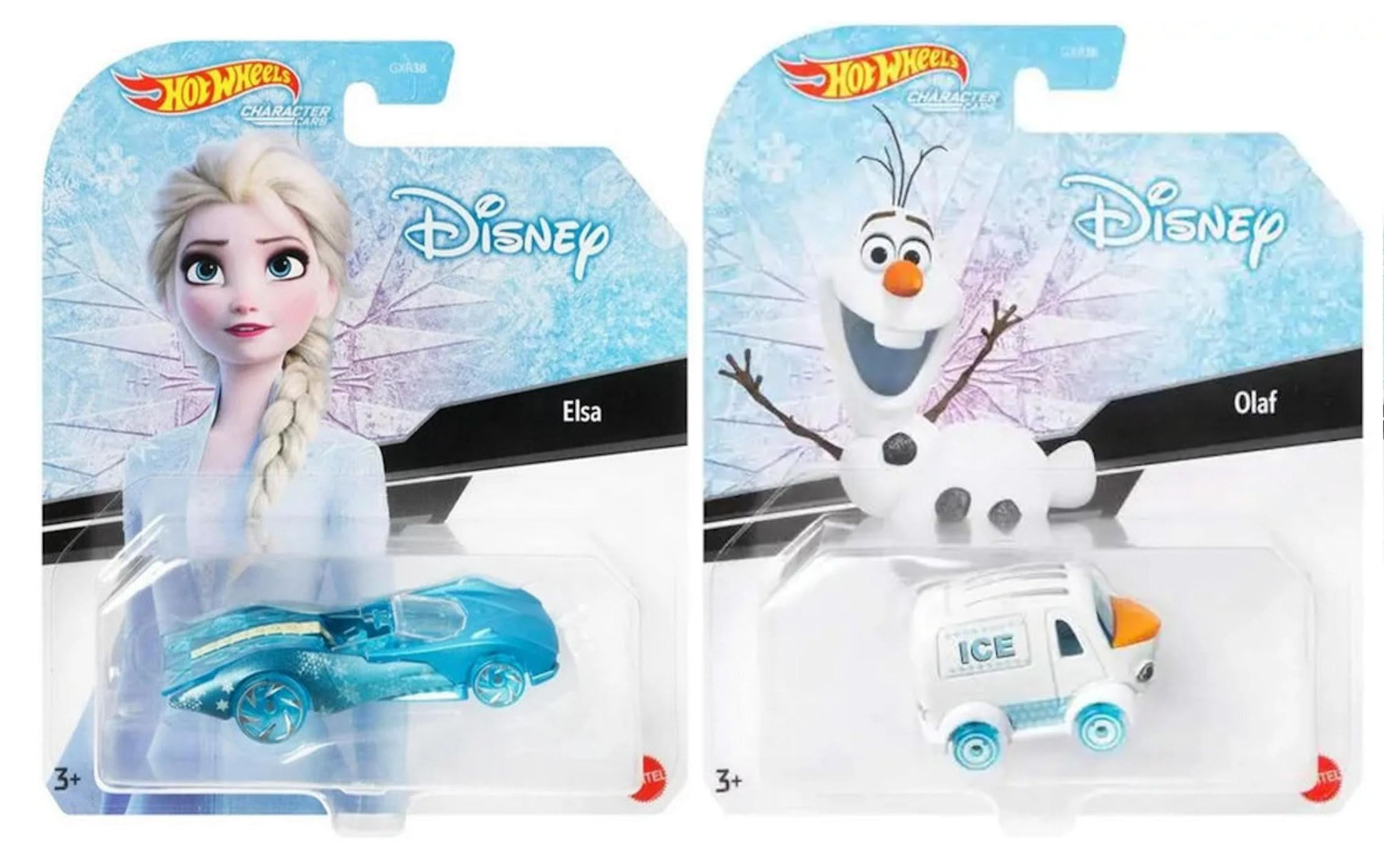 Hot Wheels Disney Frozen Character Cars, Elsa and Olaf, Die-Cast ...