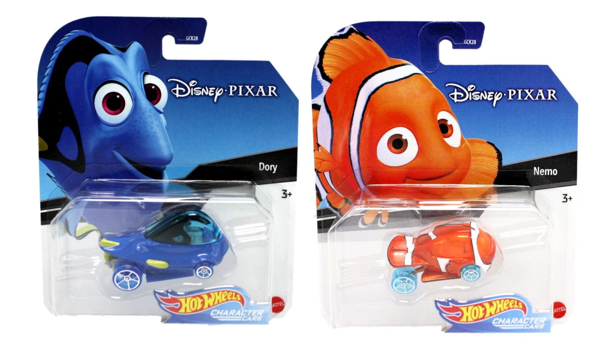 Hot Wheels Disney Pixar Finding Nemo and Dory Character Cars, 2-Pack ...