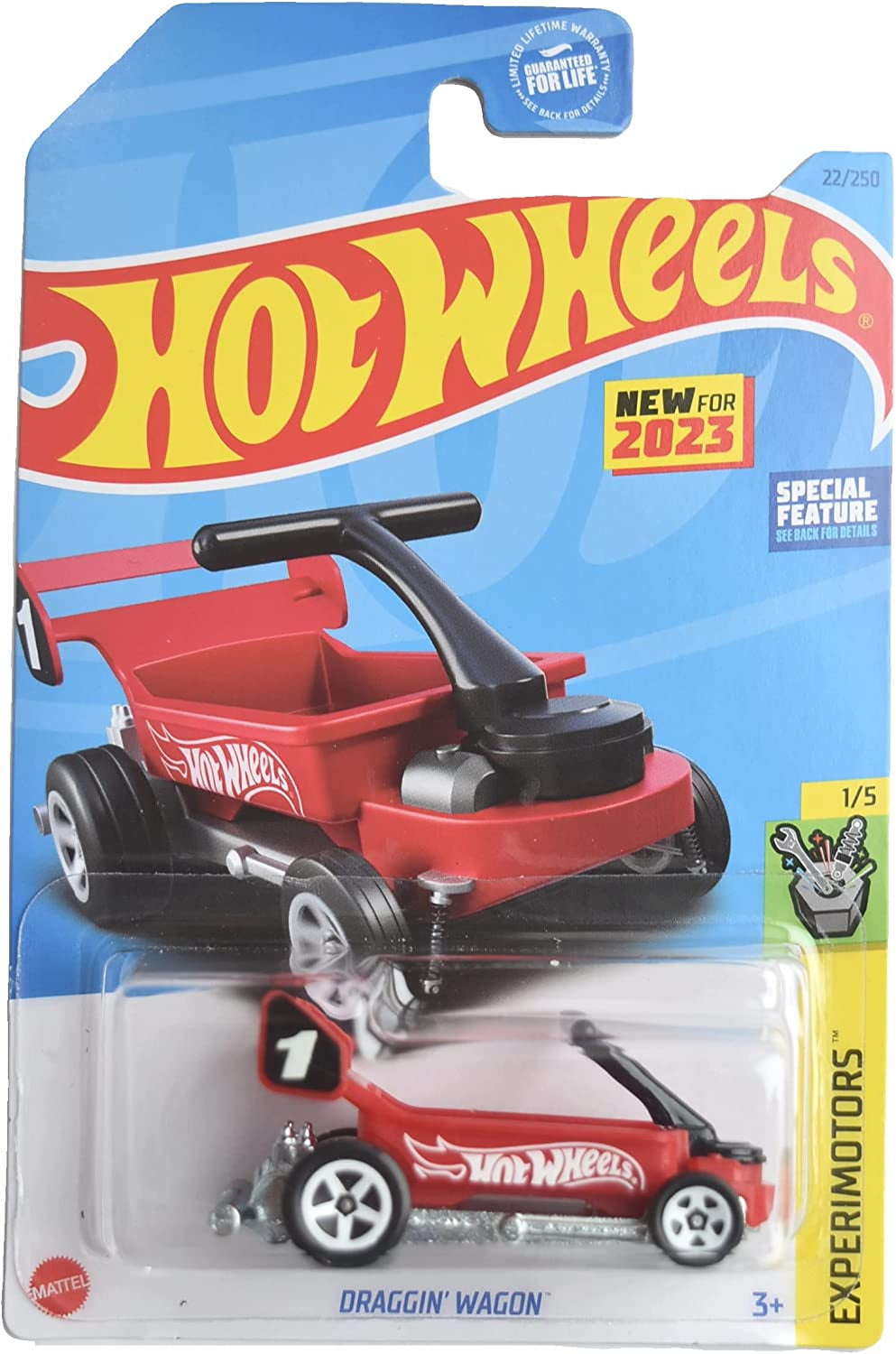 Hot Wheels Draggin' Wagon Red Experimotors 1/5 22/250 - Assorted Color ...