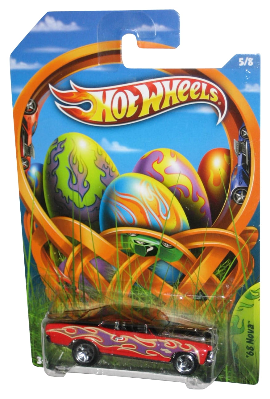 Hot Wheels Easter (2012) Black & Red '68 Nova Toy Car 5/8 - (Small Dent ...