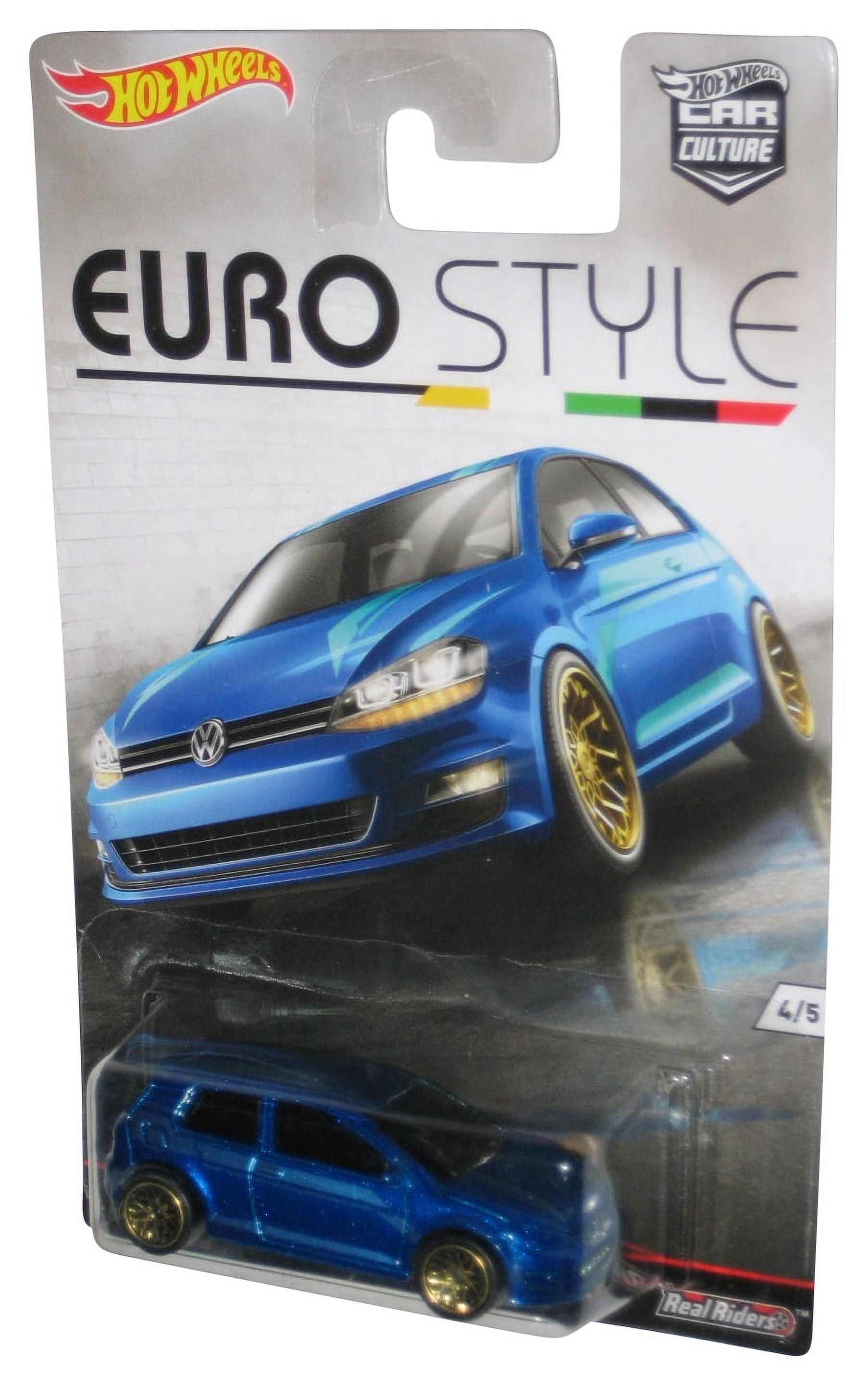 Hot Wheels Euro Style (2015) Blue Volkswagen Golf MK7 Real Riders Toy ...