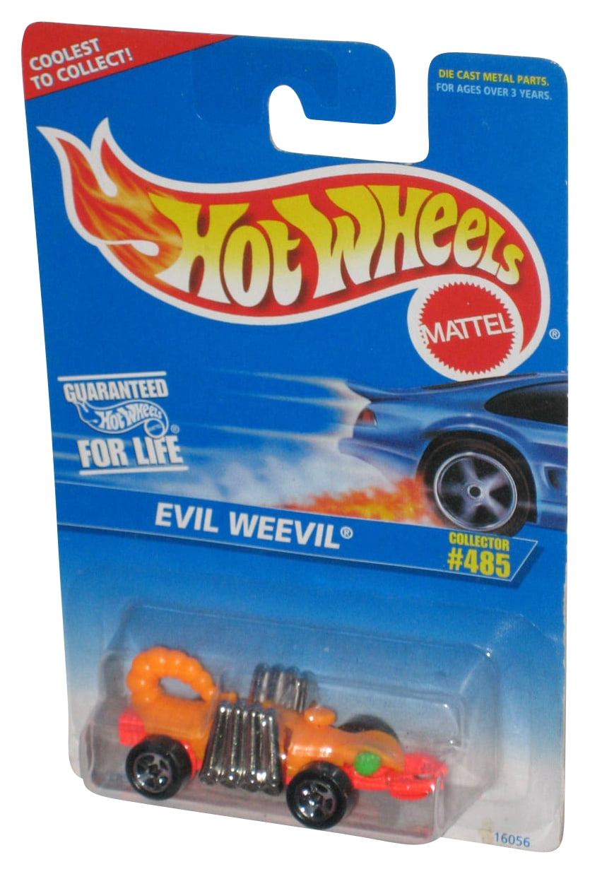Hot Wheels Evil Weevil (1995) Mattel Orange Die-Cast Toy Car #485 ...
