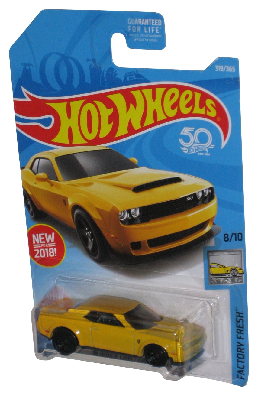 Hot Wheels Factory Fresh 8 10 2018 Yellow 18 Dodge Challenger Srt