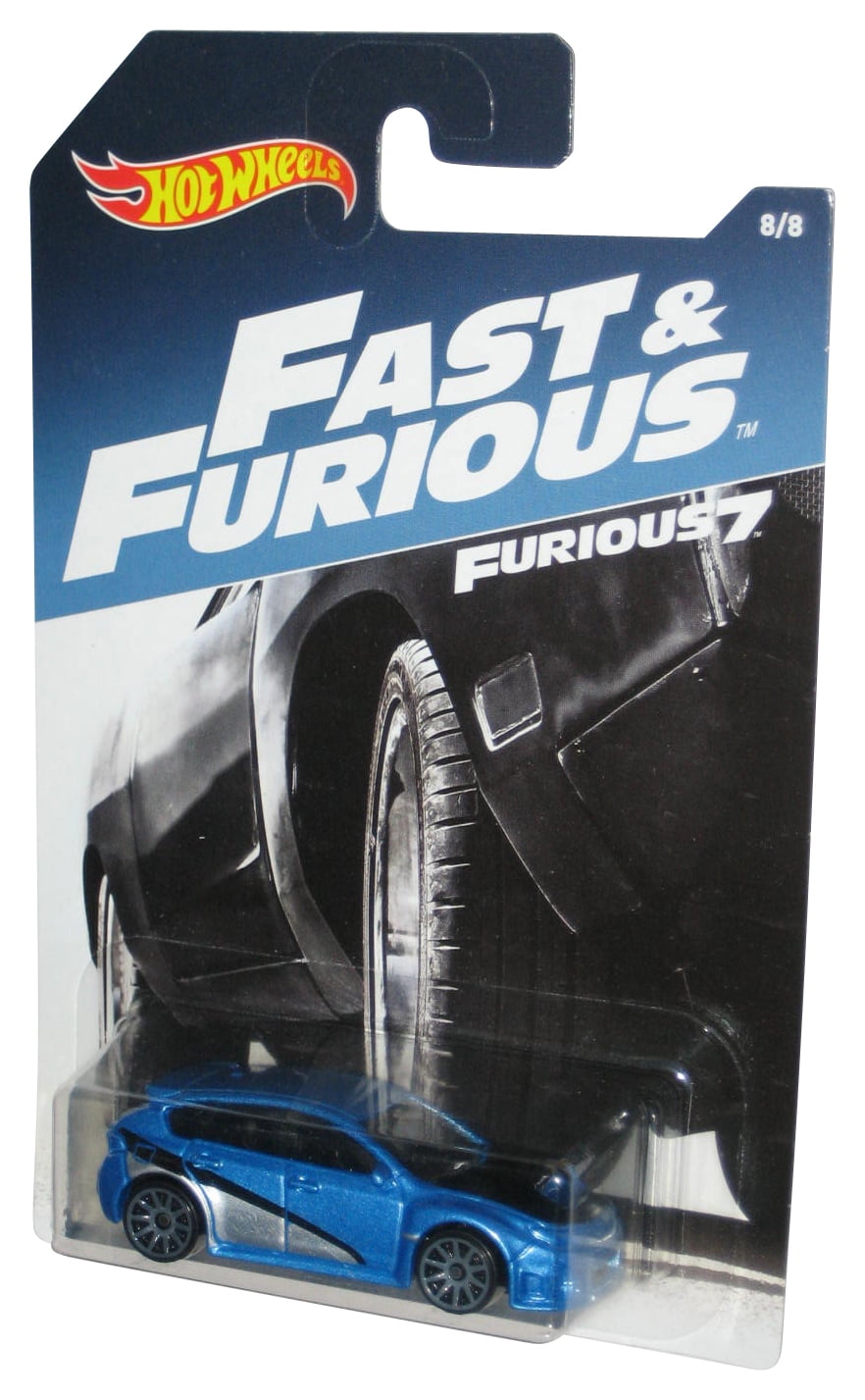 Hot Wheels Fast & Furious 7 Blue Subaru WRX STI Toy Car 8/8 - Walmart.com
