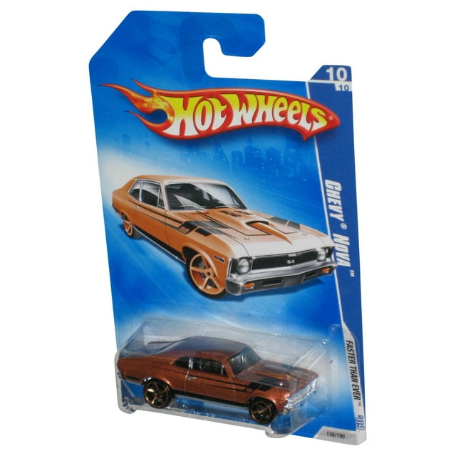 Hot Wheels Faster Than Ever '09 Copper Chevy Nova Toy Car 136/190 ...